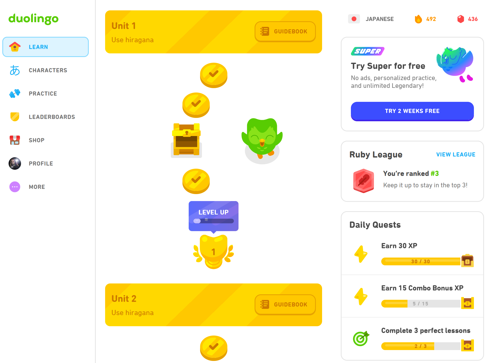 Duolingo japonais : le test | Ganbare - Apprendre le japonais
